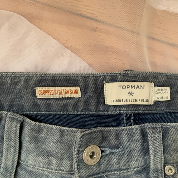 Topman | Jeans | Topman Cropped Stretch Slim Jeans | Poshmark